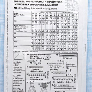 Burda Sewing Pattern 2479, Misses' Empress and Washer Woman Costume ...