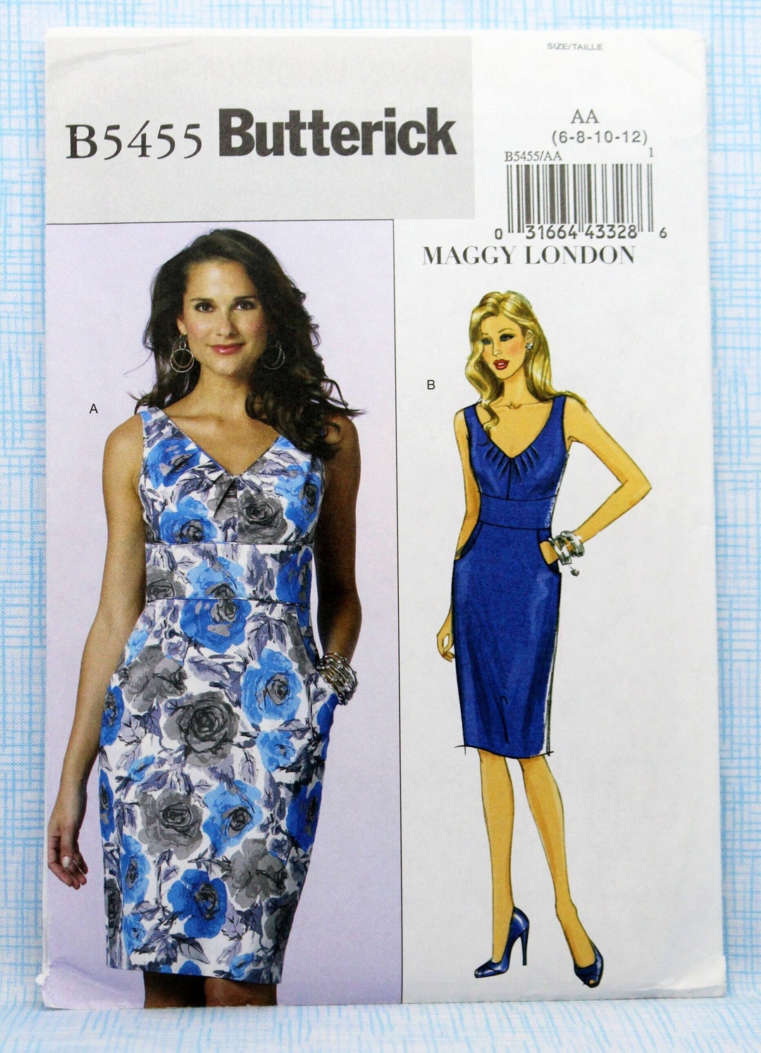 Butterick Sewing Pattern 5455, Misses' Sleeveless Dress, Uncut/ff ...