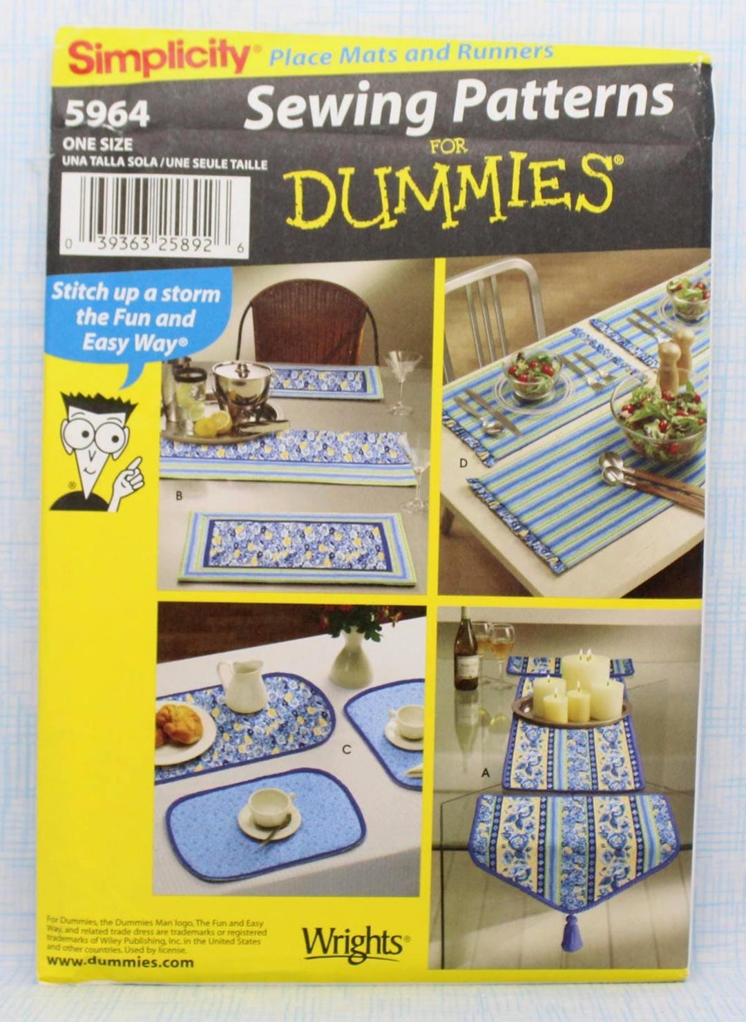 Simplicity Sewing Pattern 5964, Place Mats and Runners, Uncut/ff ...