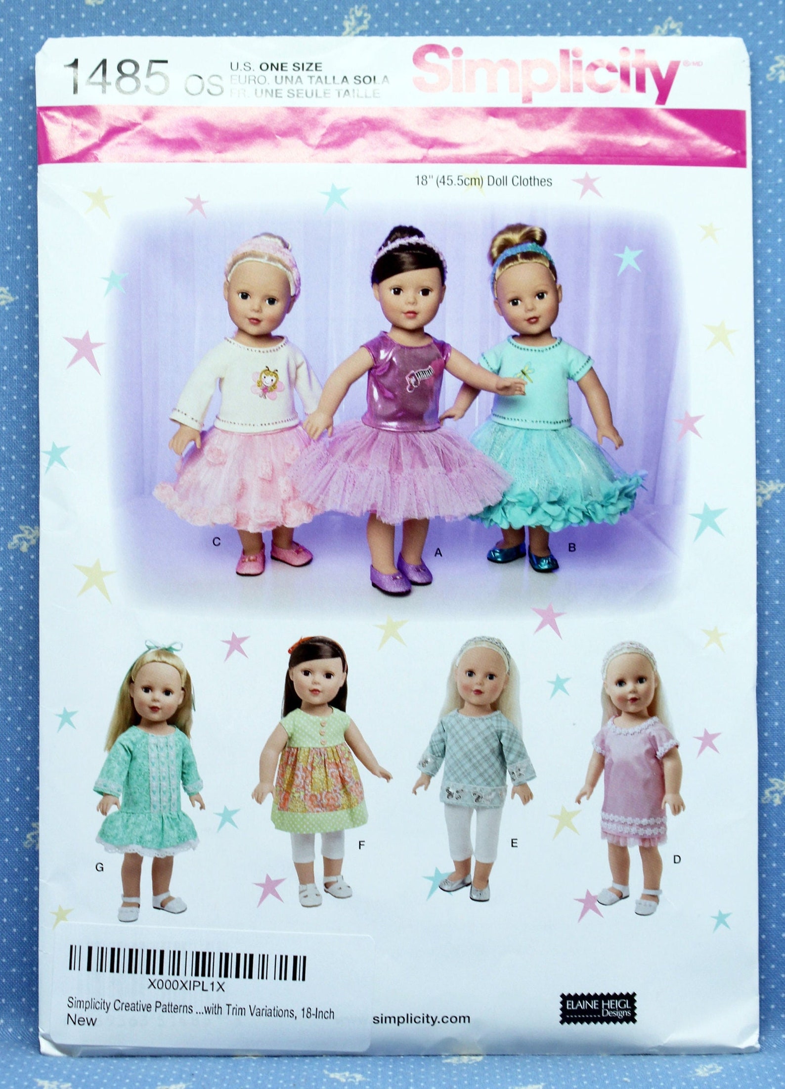 Simplicity Sewing Pattern 1485 Doll Clothes Sewing Pattern - Etsy