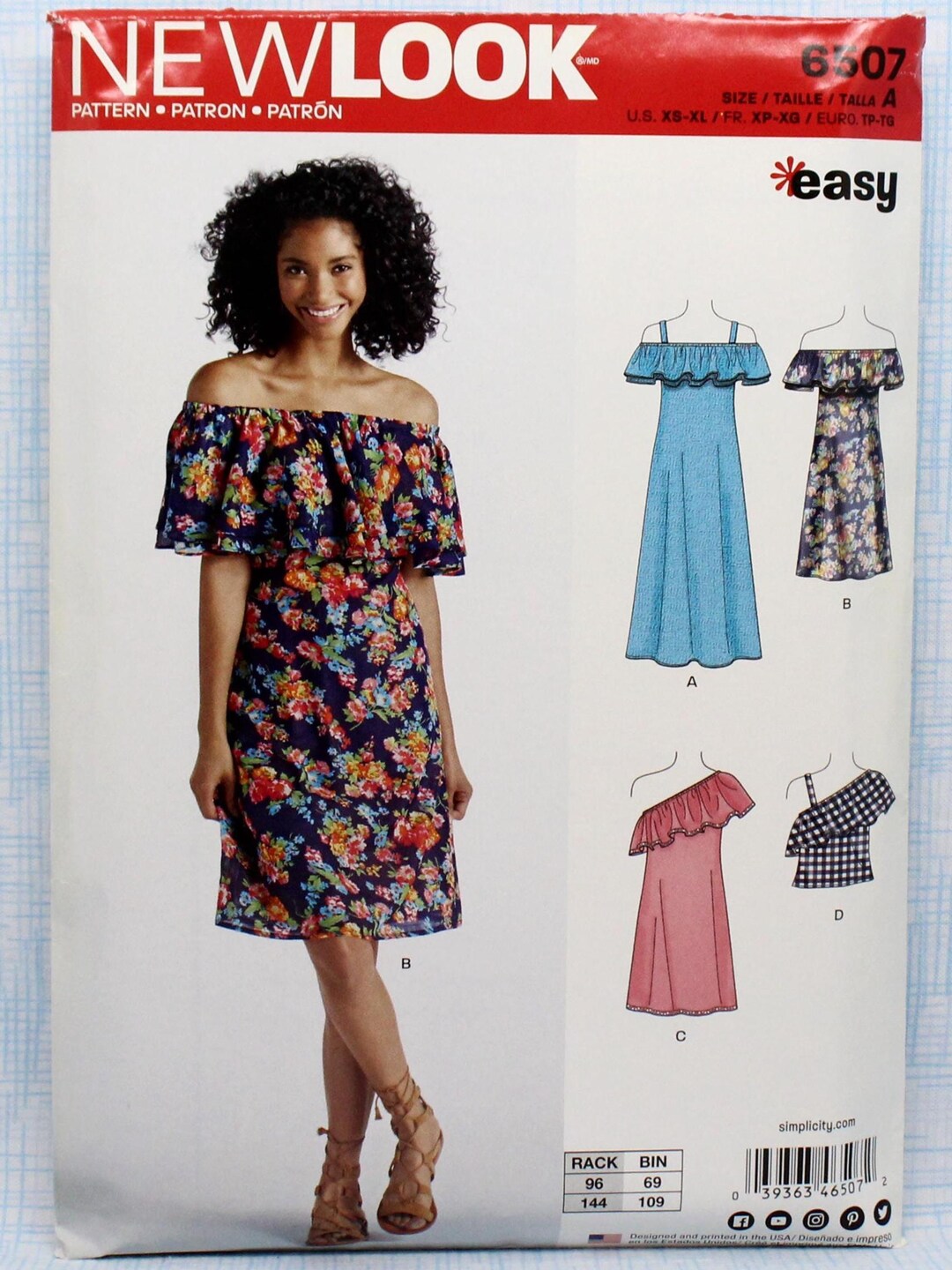 New Look Sewing Pattern 6507, Misses' Dress and Top, Uncut/ff, Misses ...