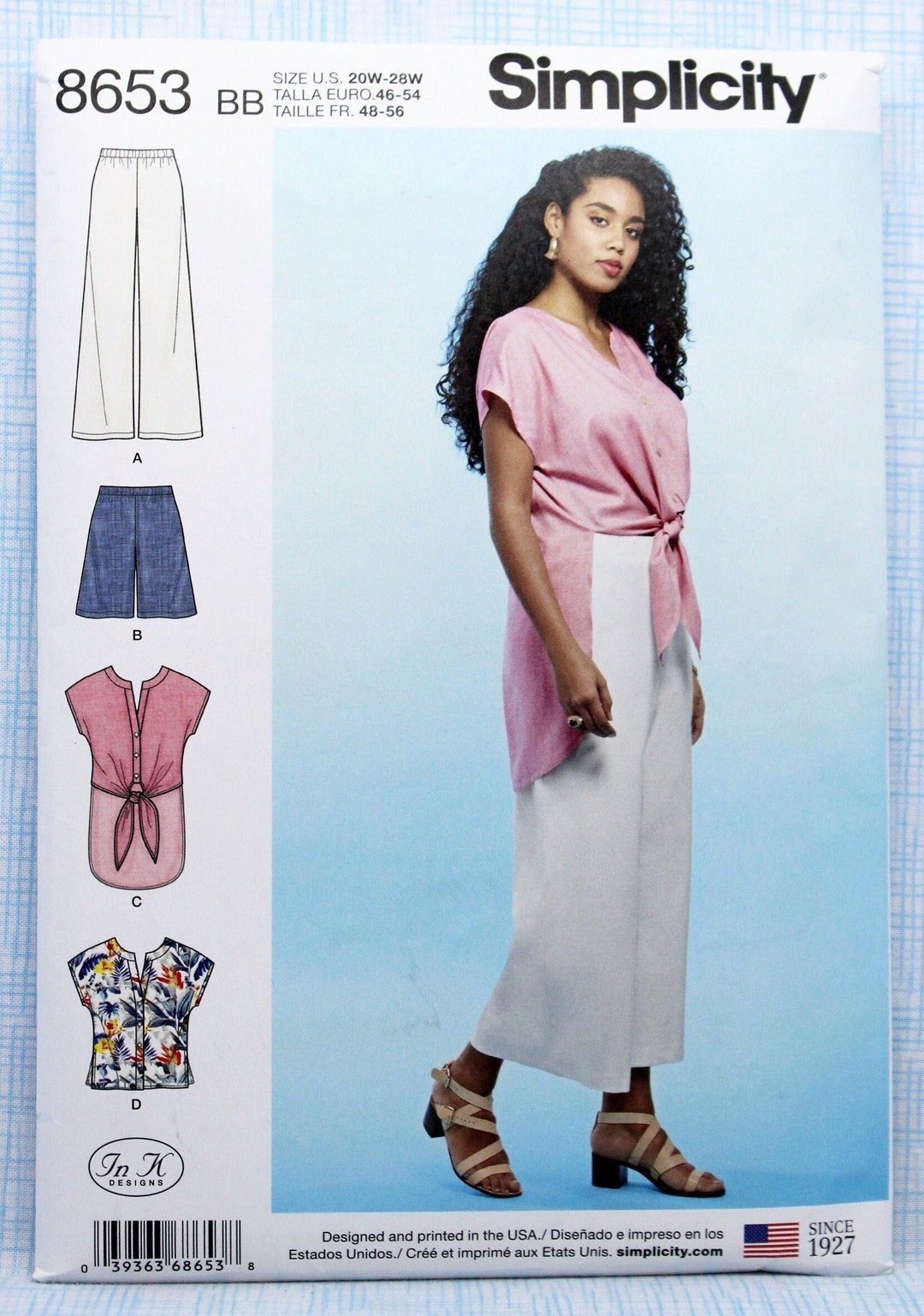 Simplicity Sewing Pattern 8653, Women's Pull on Wide Leg Pants or ...