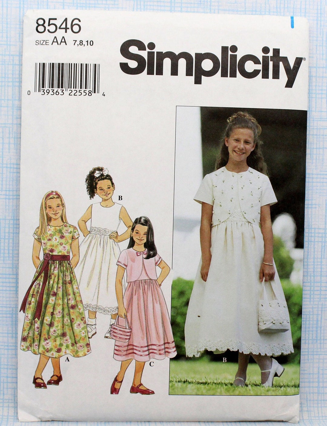 Simplicity Sewing Pattern 8546, Girls' Raised Waistline Dress, Bolero ...
