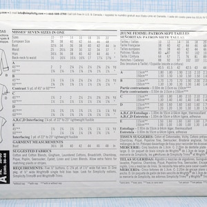 New Look Sewing Pattern 6407, Misses' Easy Front Button Shirt With ...