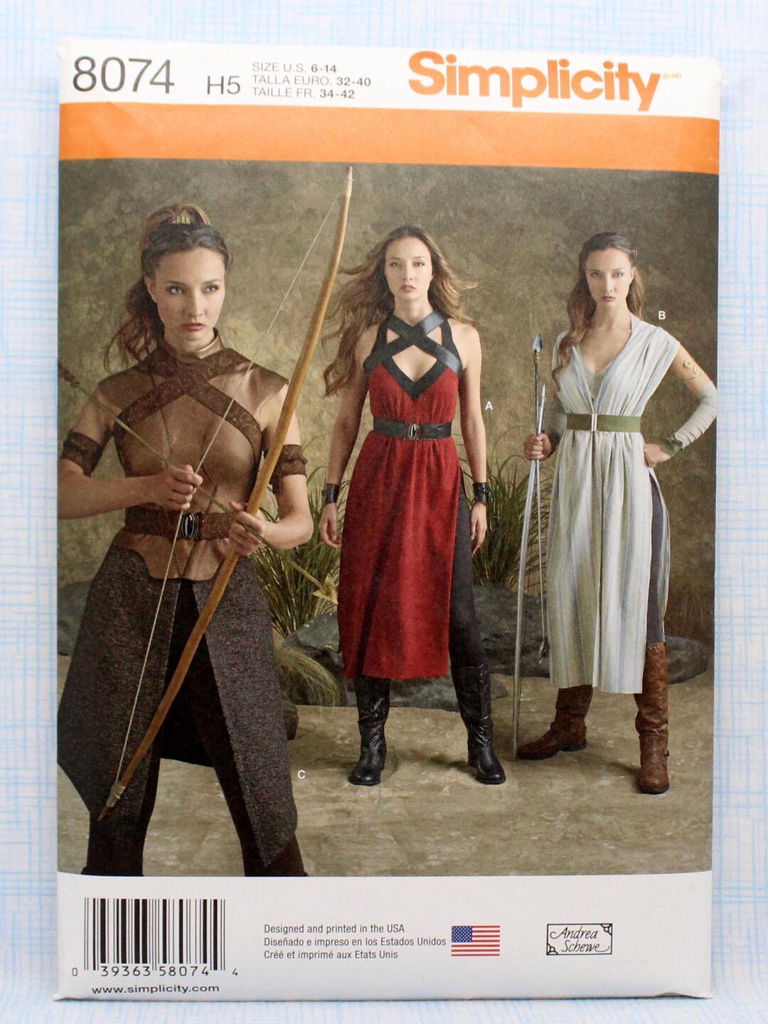 Simplicity Sewing Pattern 8074, Misses' Warrior Costume, Uncut/ff ...