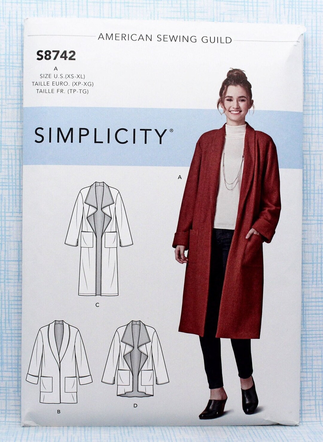 Simplicity Sewing Pattern 8742, Misses' Cardigans in Two Lengths and ...