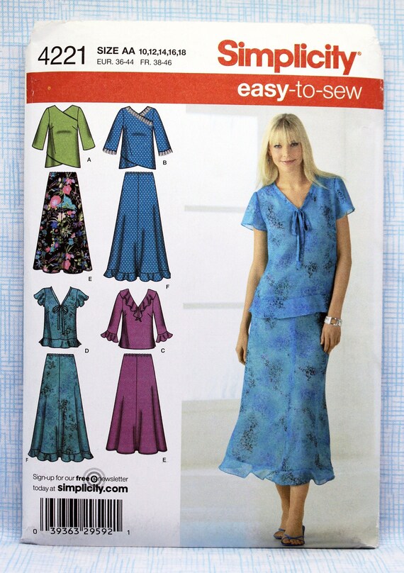 Simplicity Sewing Pattern 4221 Misses' Easy Skirt and - Etsy