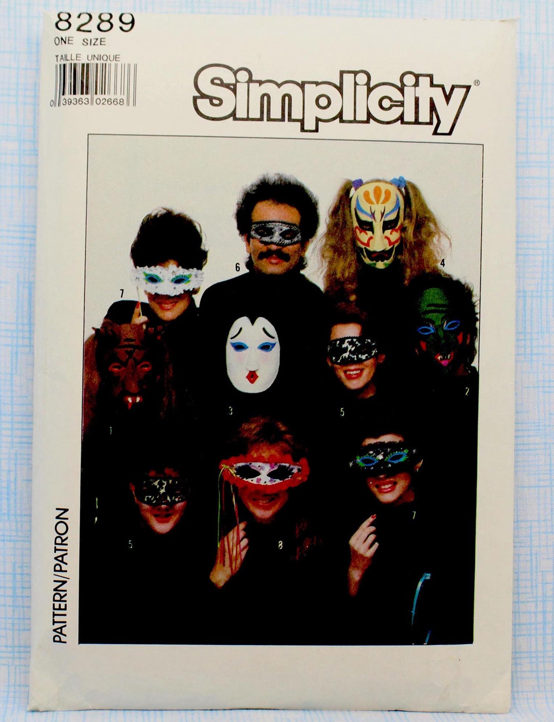 Simplicity Sewing Pattern 8289, Halloween Masks, Uncut/ff, One Size - Etsy