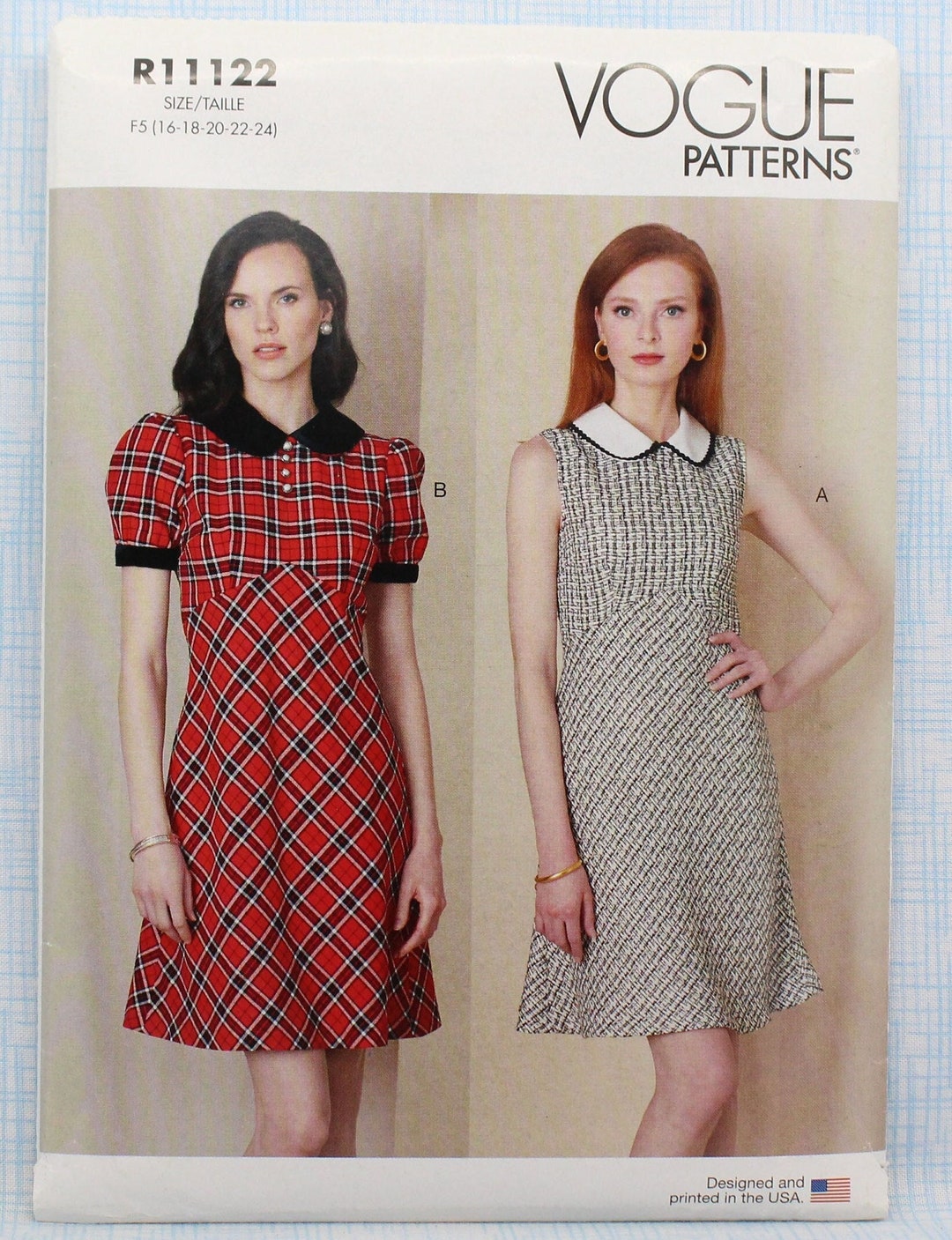 Vogue Sewing Pattern R11122, Misses' Easy Dress With Shaped Empire ...