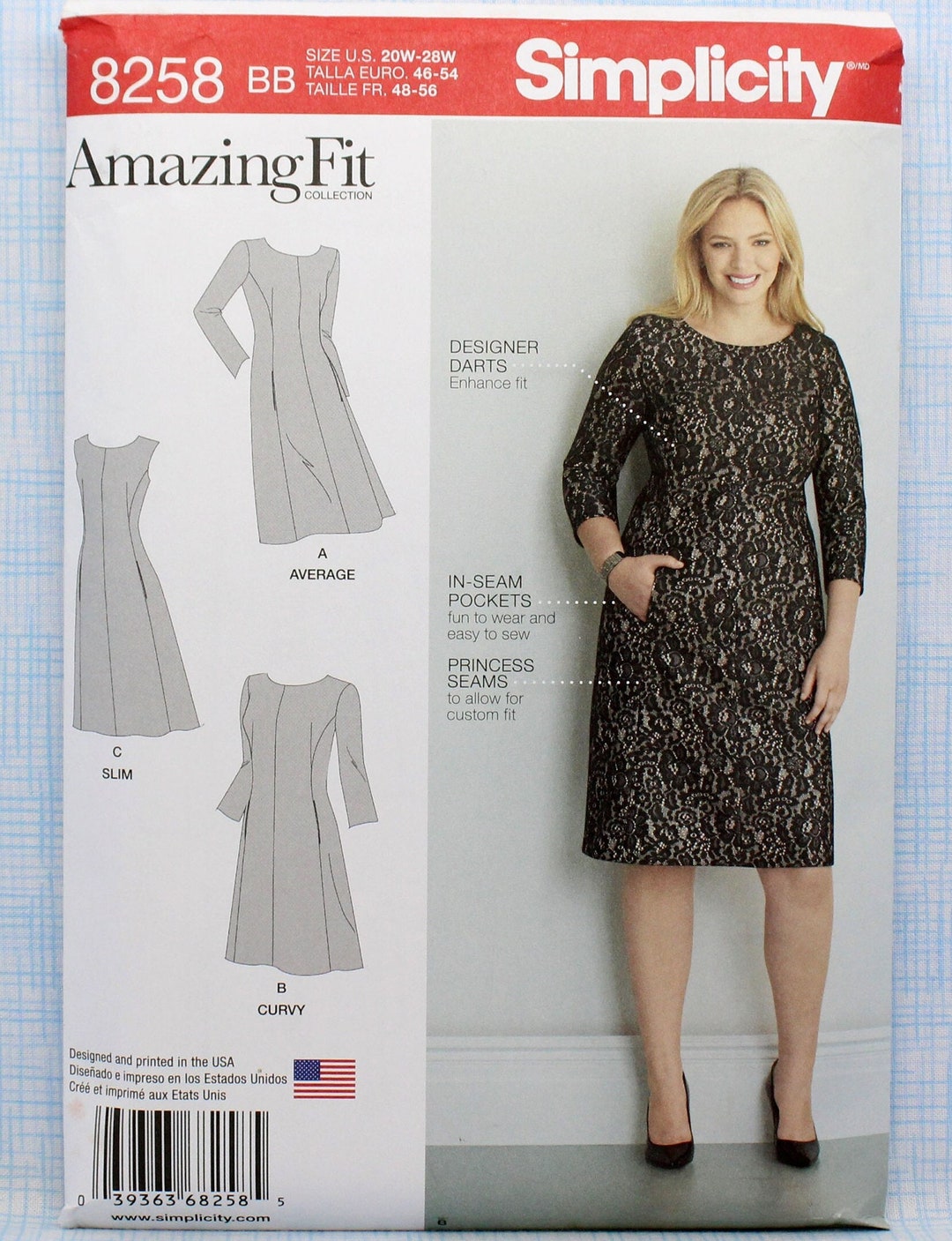 Simplicity Sewing Pattern 8258, Women's Fit and Flare Dress, Uncut/ff ...