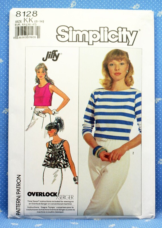 Simplicity Sewing Pattern 8128 Misses' Jiffy Tops Sized | Etsy