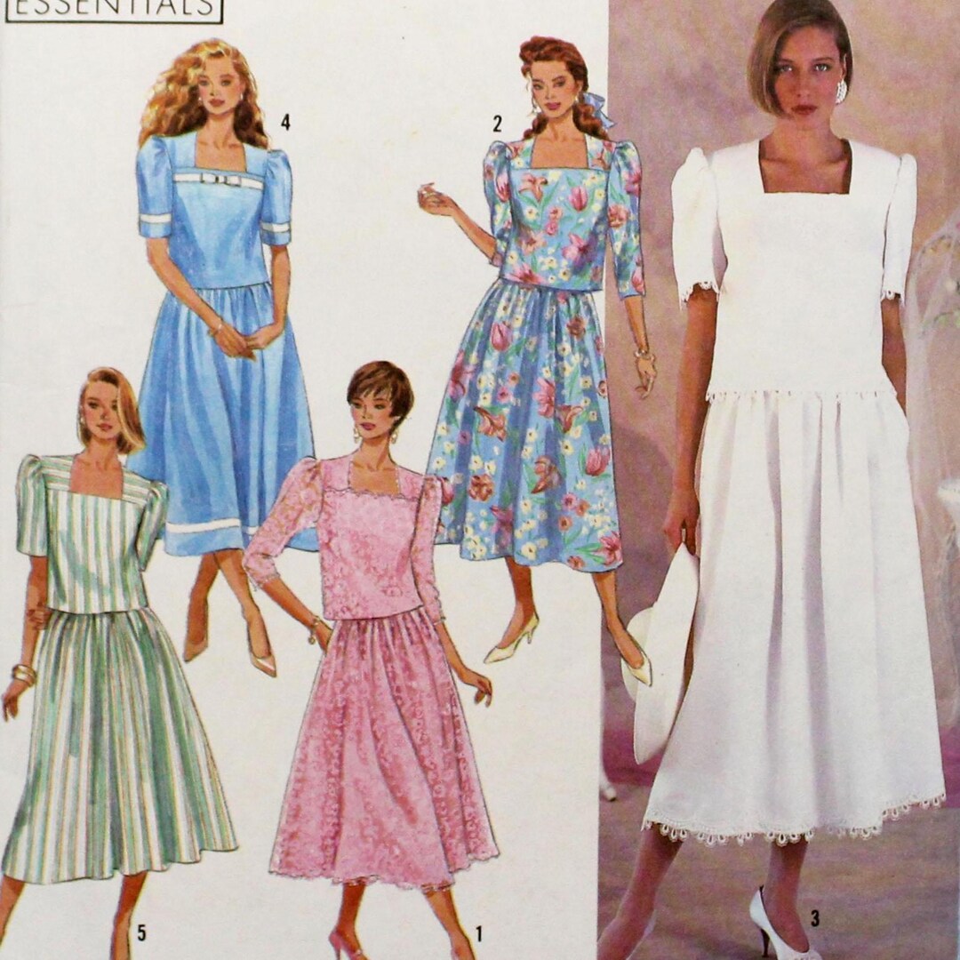 Simplicity Sewing Pattern 7063, Misses' Two Piece Dress With Dirndl ...