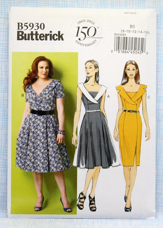 Butterick Sewing Pattern 5930 Misses' Easy Dress With - Etsy