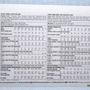 Simplicity Sewing Pattern 1370, Misses' Shorts, Skort and Skirt, Misses ...