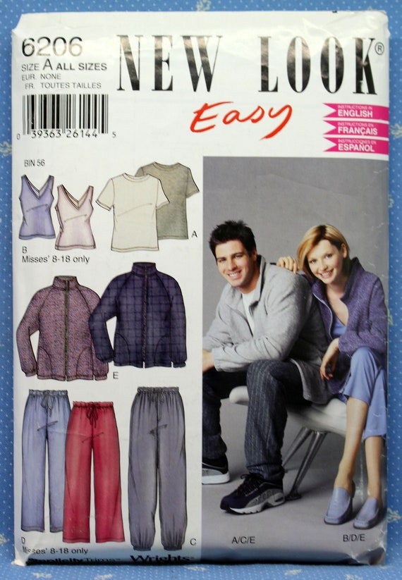 New Look Sewing Pattern 6206 Misses' and Men's Easy - Etsy