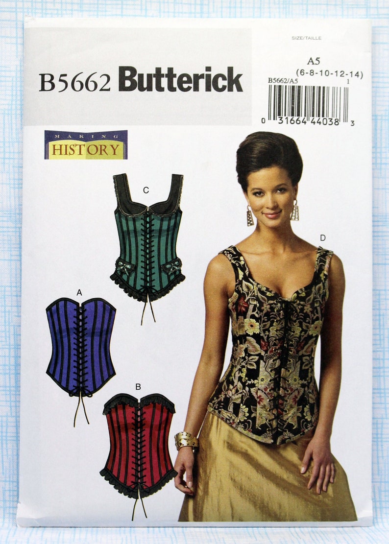 Butterick Sewing Pattern 5662 Misses' Boned Corsets With - Etsy