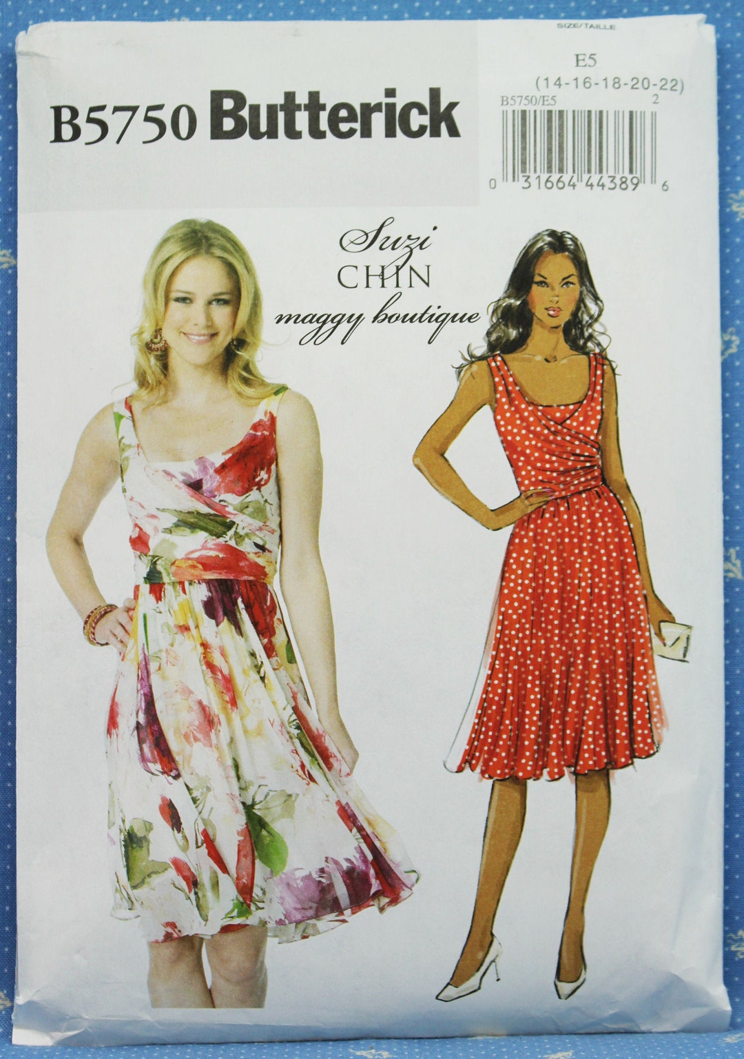 Butterick Sewing Pattern 5750 Misses' Dress With Mock - Etsy