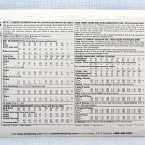 Simplicity Sewing Pattern 2615, Misses' Easy Dress or Top and Pants or ...