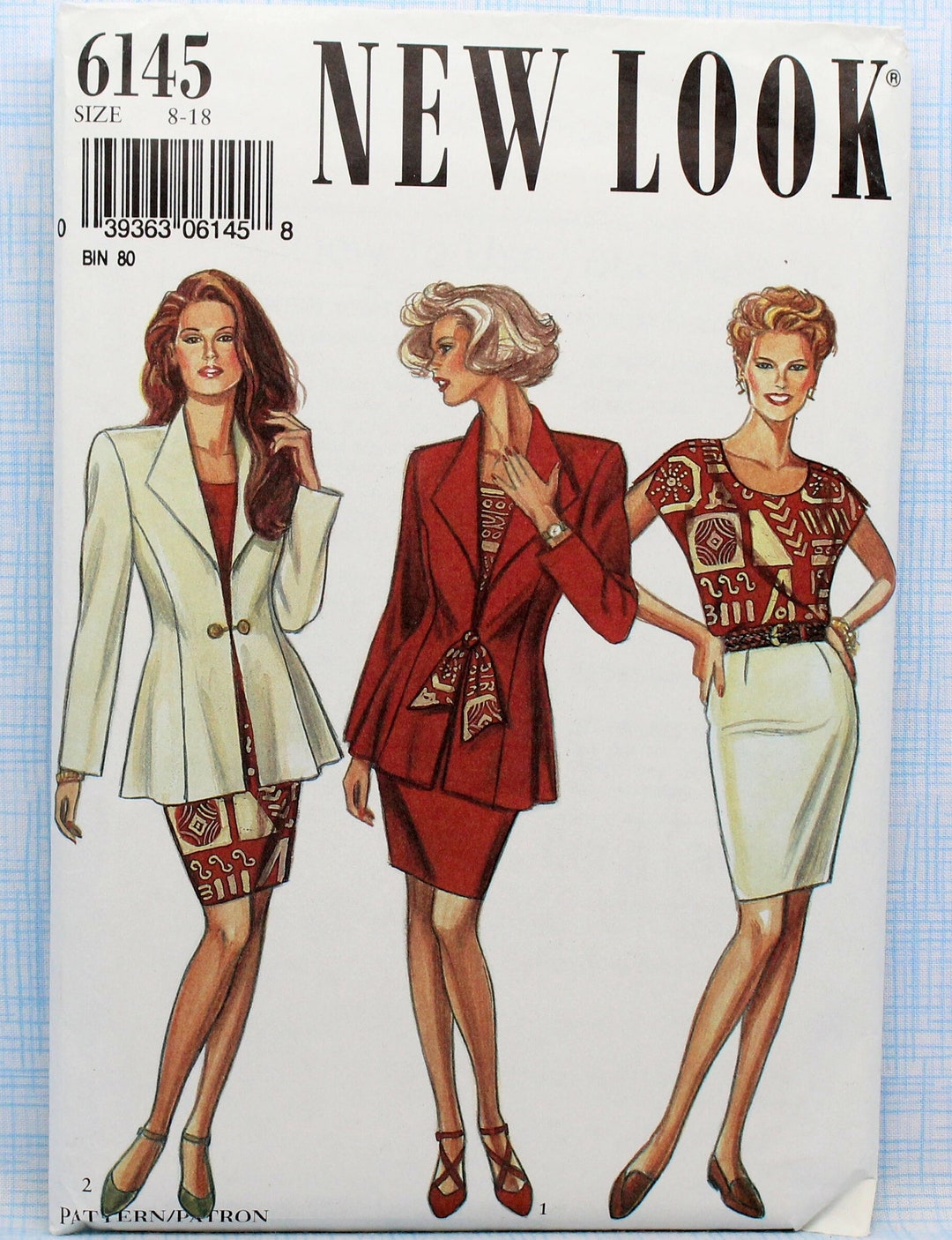 New Look Sewing Pattern 6145, Misses' Jacket, Top and Pencil Skirt ...