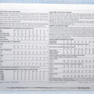 Simplicity Sewing Pattern 2451 Misses' Skirts Each in - Etsy