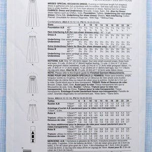 Vogue Sewing Pattern 1885, Misses' Strapless Evening Dress, Uncut/ff ...