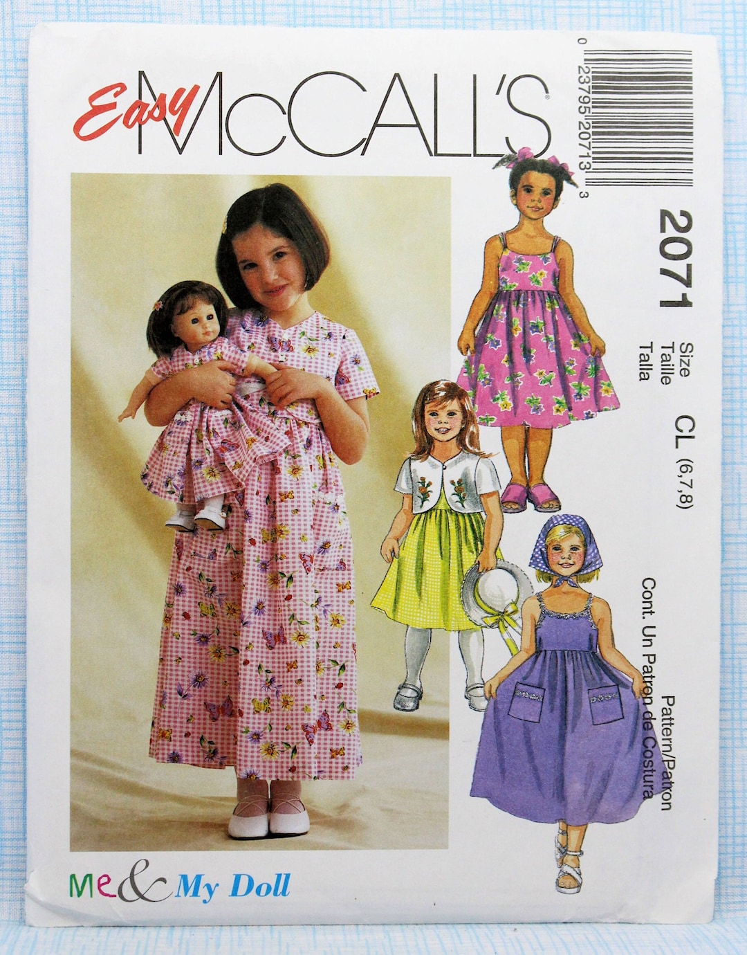 Mccall's Sewing Pattern 2071, Childs/girls' Dress, Lined Jacket and ...