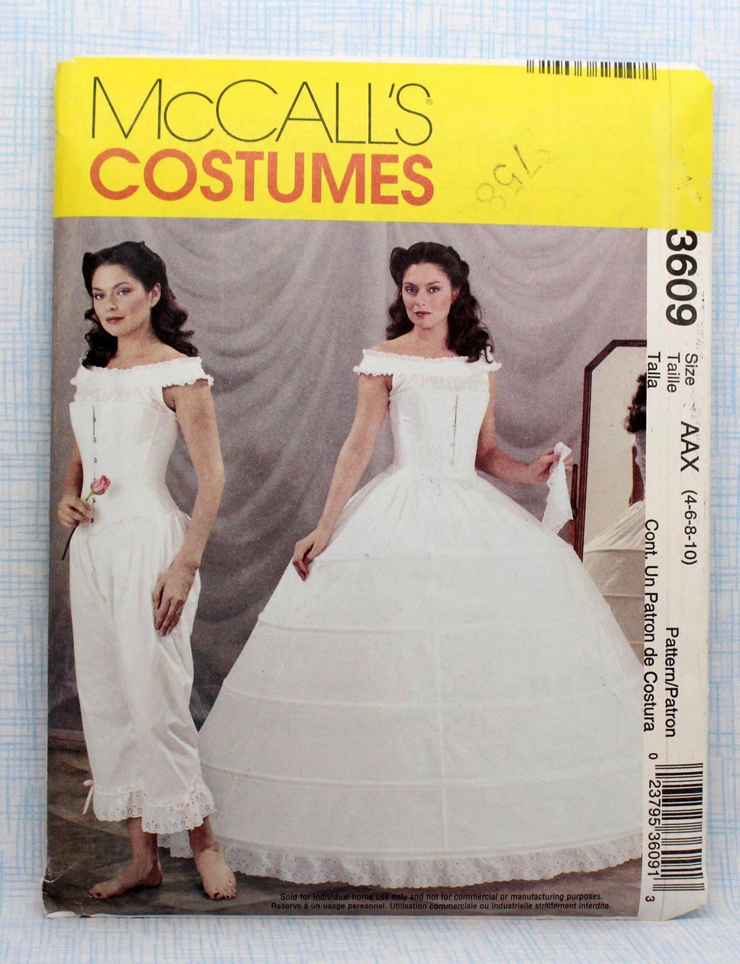 Mccall's Sewing Pattern 3609, Misses' Camisole, Pantaloons, Corset and ...