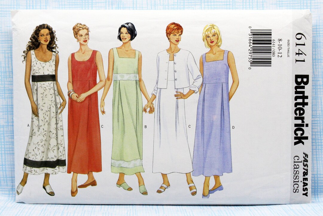 Butterick Sewing Pattern 6141, Misses' Easy Jacket and Raised Waist ...
