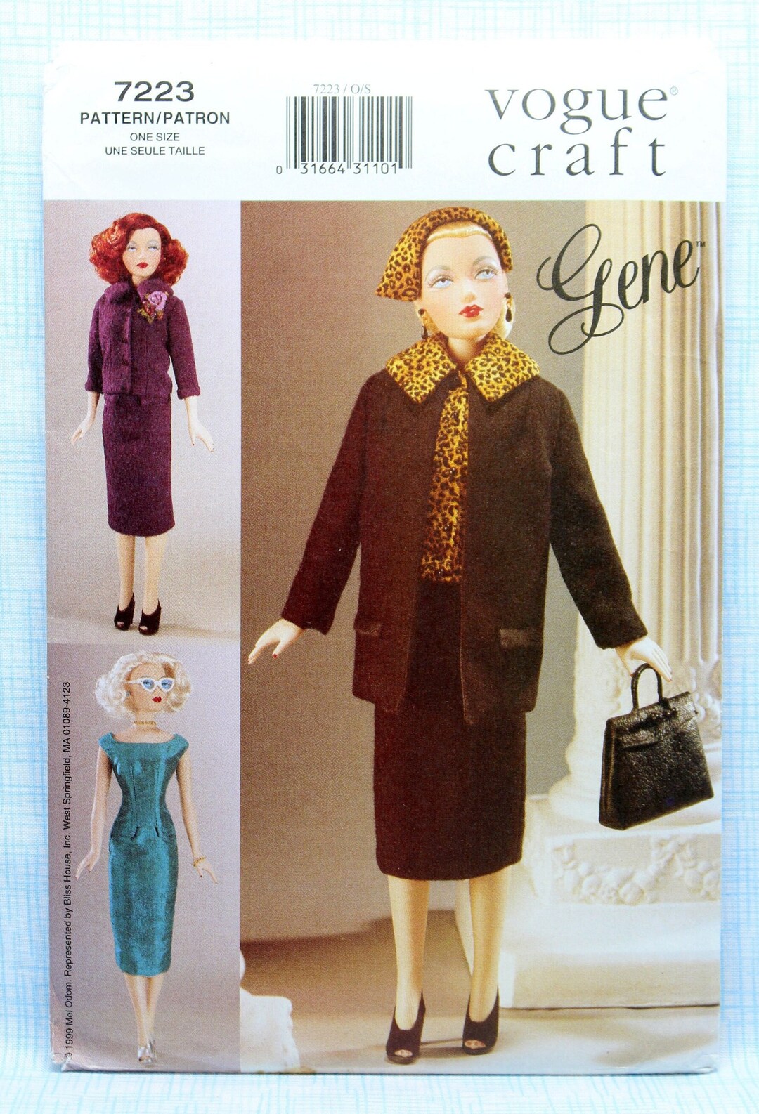 Vogue Sewing Pattern 7223, 15-1/2" Gene Doll Clothes, Uncut/ff, Doll ...