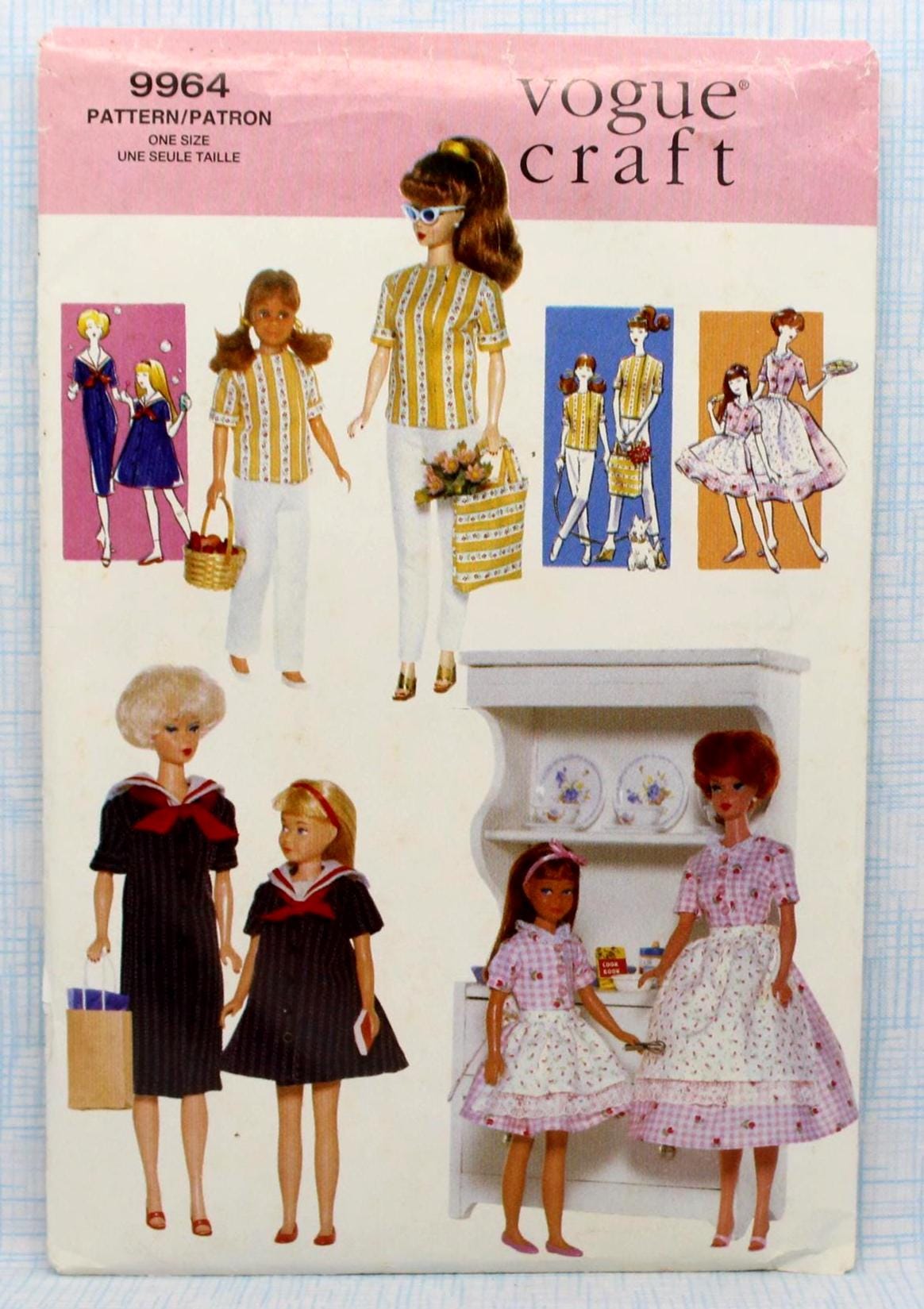 Vogue Sewing Pattern 9964, Fashion Doll Clothes Sewing Pattern, Fashion ...