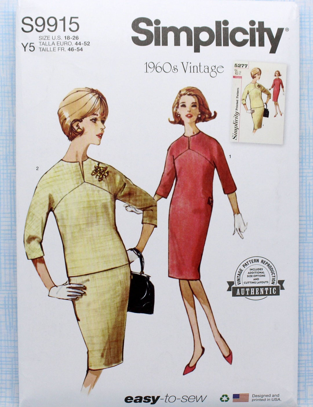 Simplicity Sewing Pattern 9915, Misses' Retro One and Two-piece Dress ...