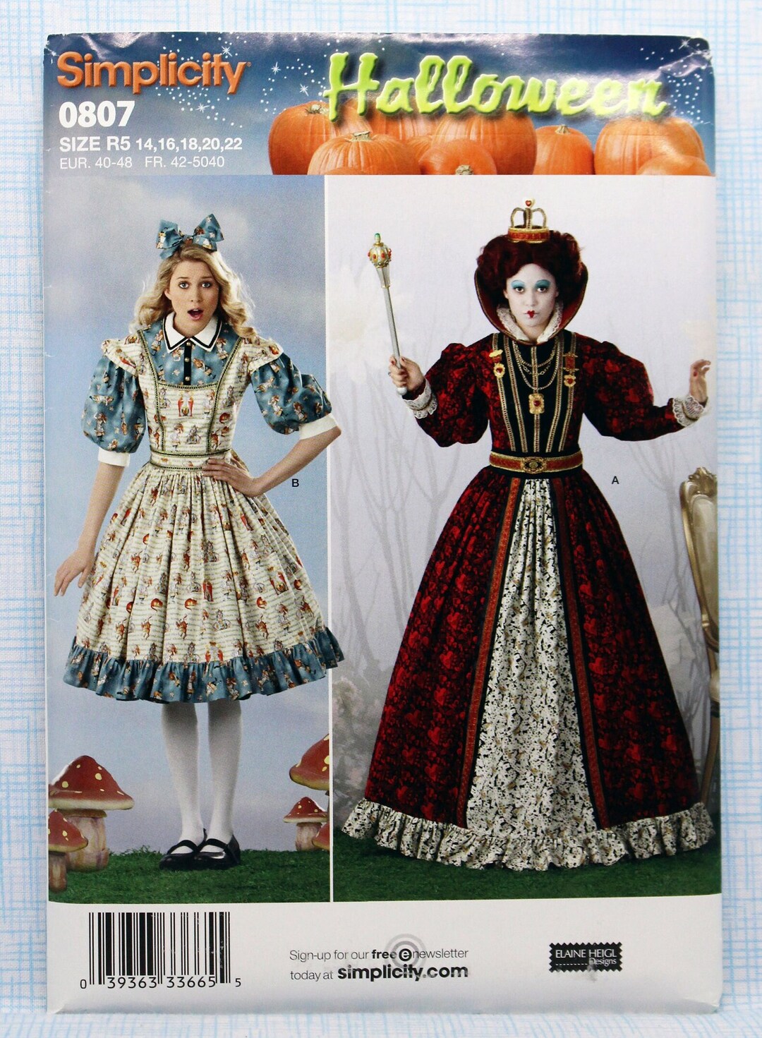 Simplicity Sewing Pattern 0807, Misses' Storybook Costume Sewing ...