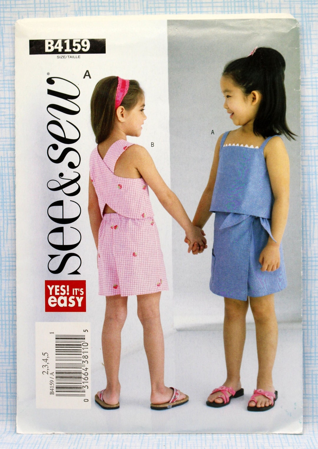 See & Sew 4159, Children's Easy Top, Skort and Shorts Sewing Pattern ...
