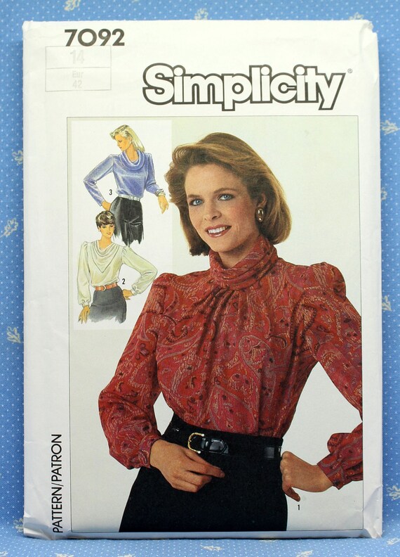 Simplicity Sewing Pattern 7092 Misses' Draped Neckline | Etsy