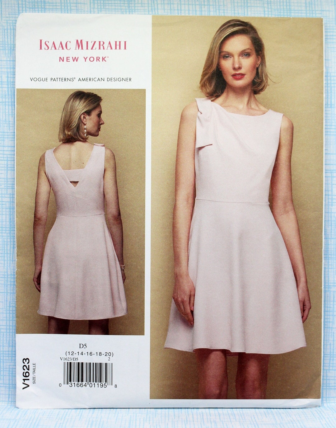 Vogue Sewing Pattern 1623, Misses' Sleeveless Lined Dress, Misses' Size ...