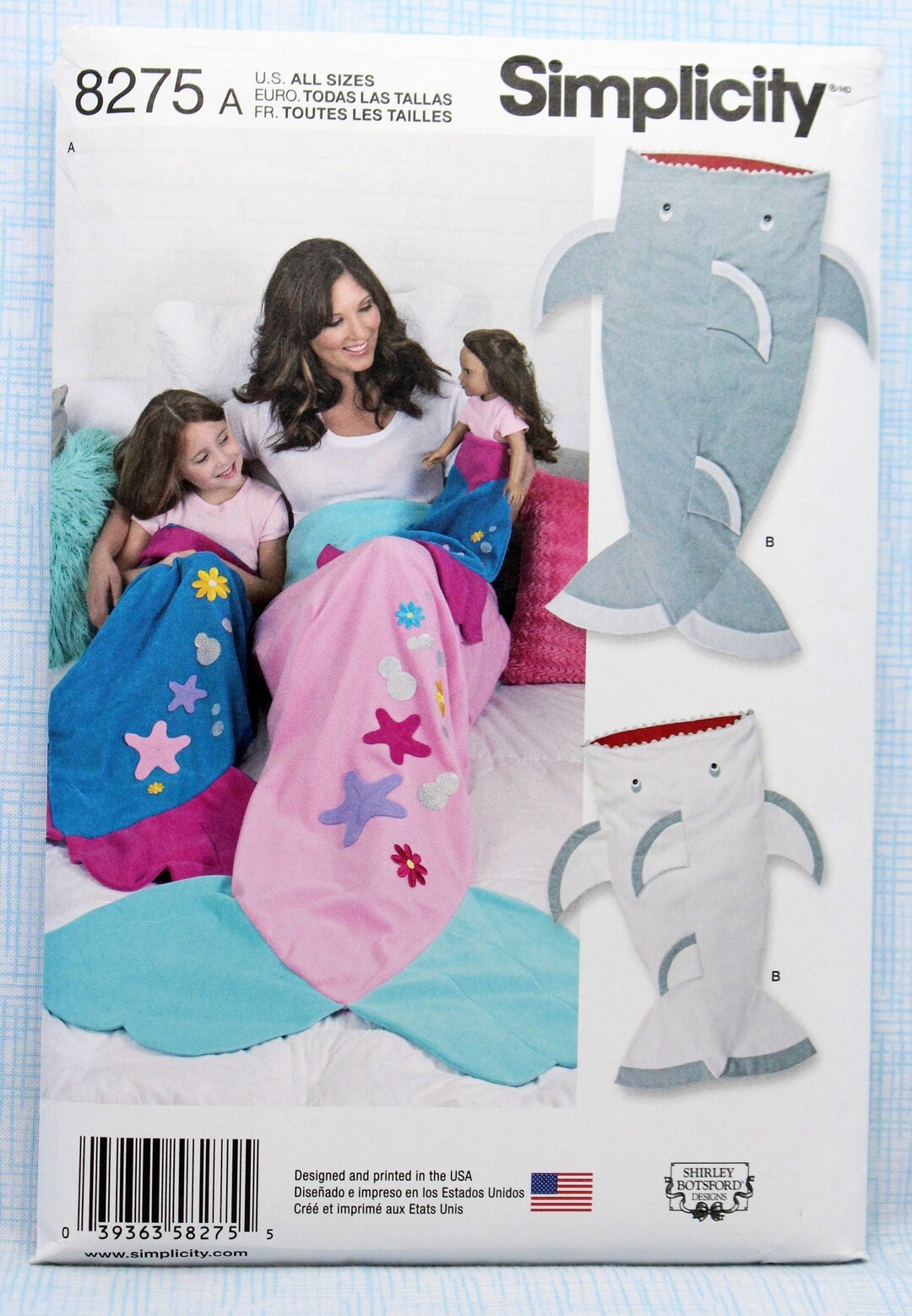 Simplicity Sewing Pattern 8275 Fleece Novelty Blankets for - Etsy