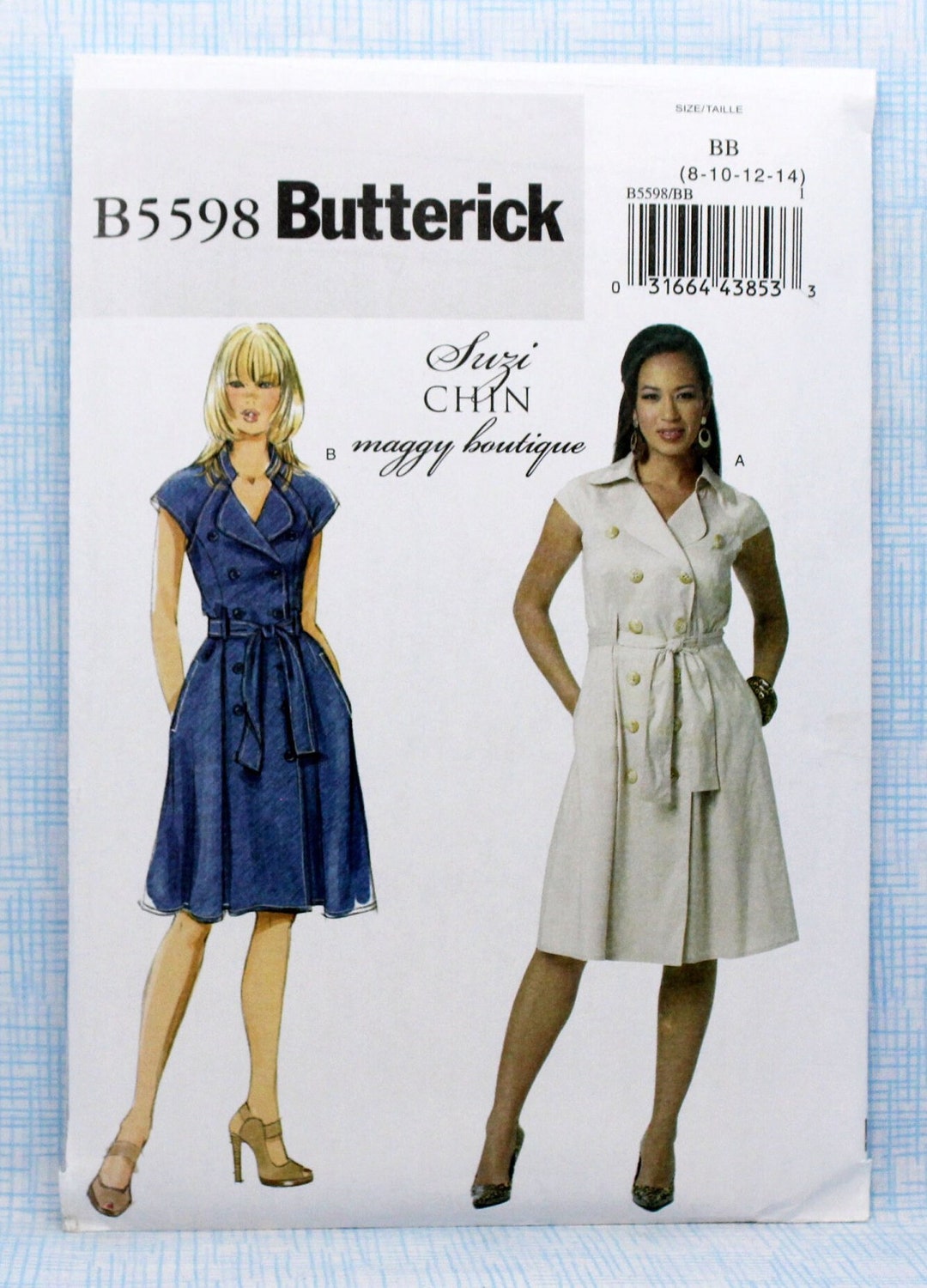 Butterick Sewing Pattern 5598, Misses' Double-breasted Front Button ...