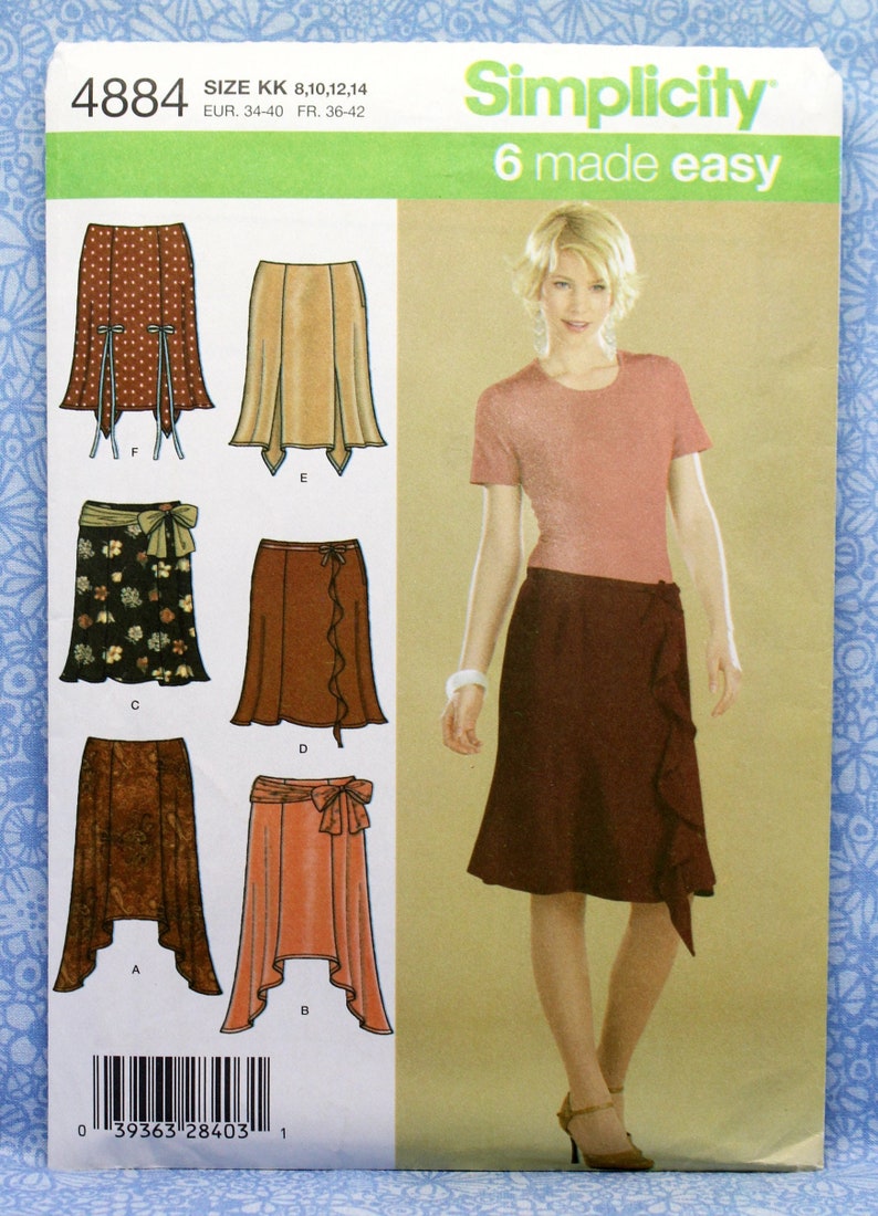 Simplicity Sewing Pattern 4884 Misses' Easy Skirts 6 | Etsy