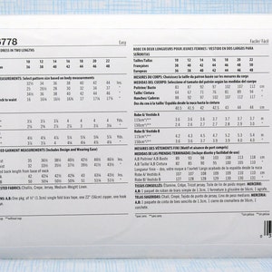 New Look Sewing Pattern 6778, Misses' Sleeveless Dress, Uncut/ff ...