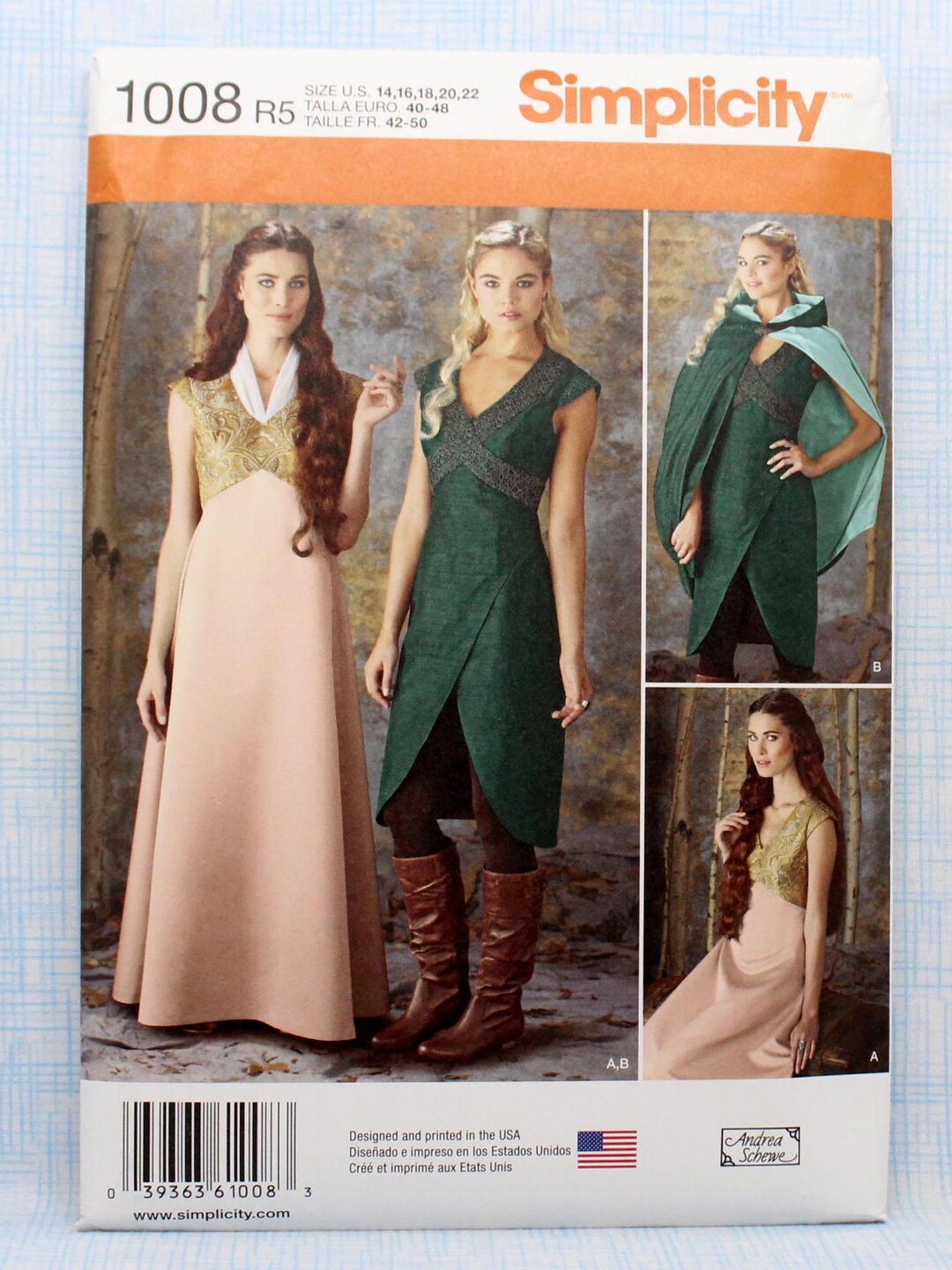 Simplicity Sewing Pattern 1008, Misses' Female Warrior and Medieval ...