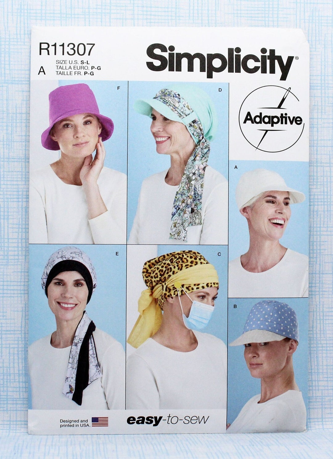 Simplicity Sewing Pattern R11307, Chemo Lined Hats Sewing Pattern ...