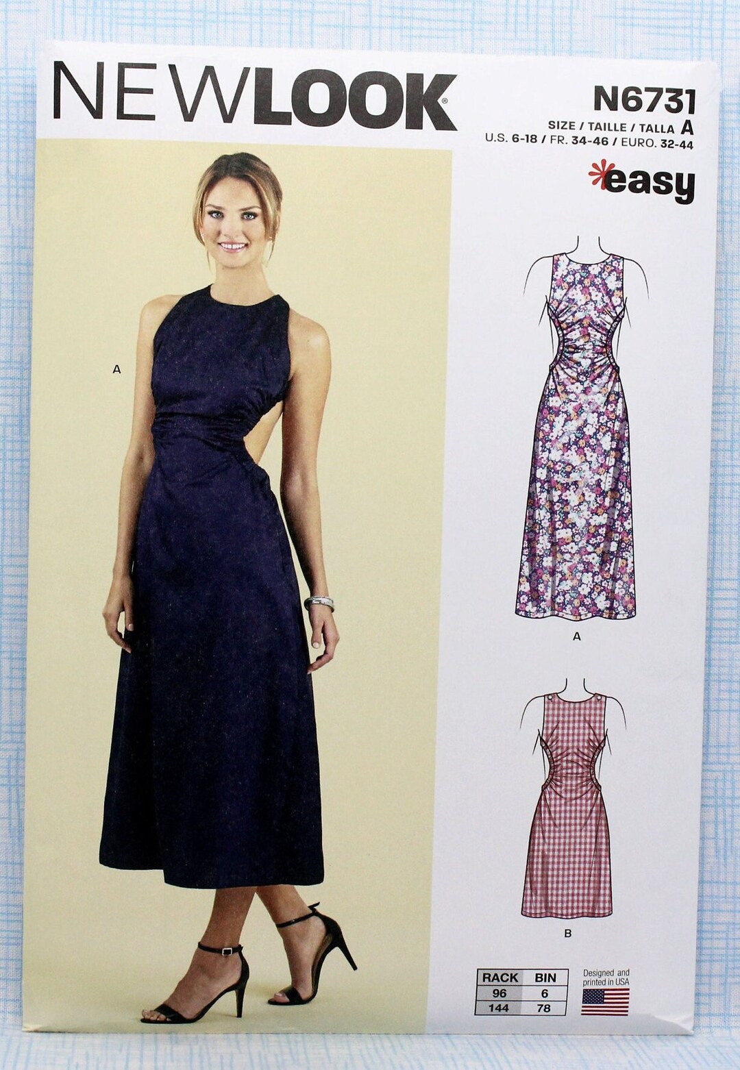 New Look Sewing Pattern 6731 Misses' Cut-away Dress With Back Options ...