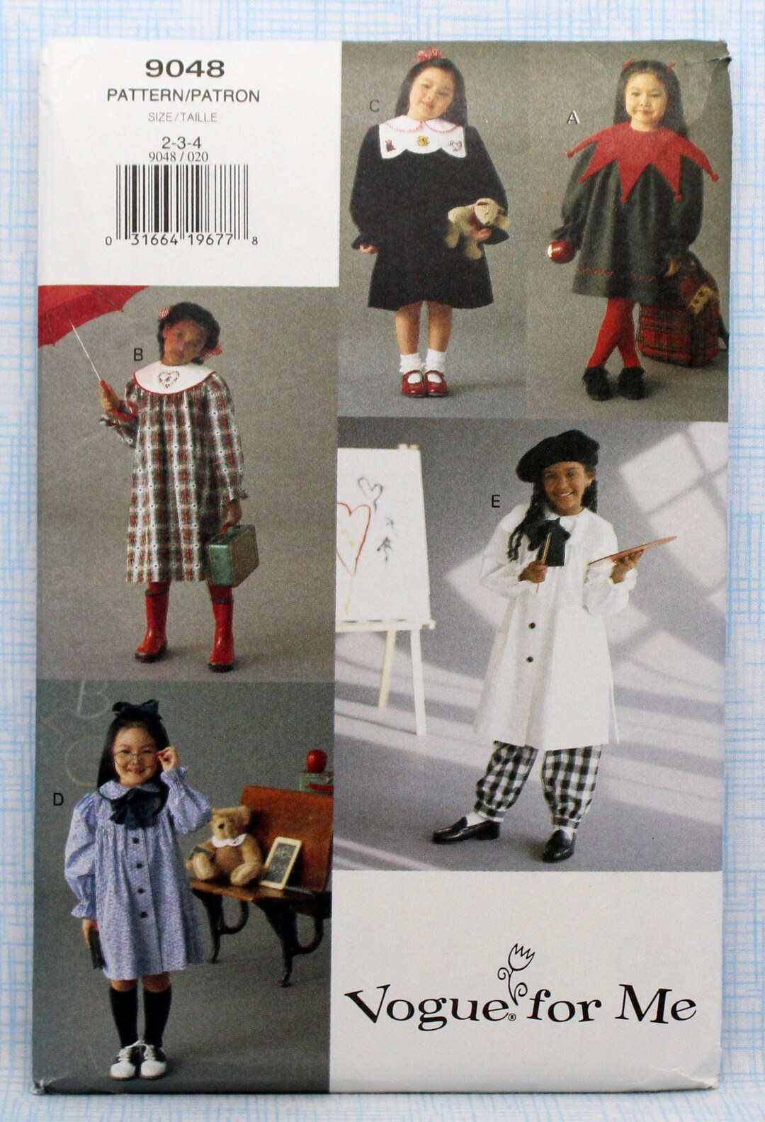 Vogue Sewing Pattern 9048, Child's A-line Dress or Top and Elastic ...