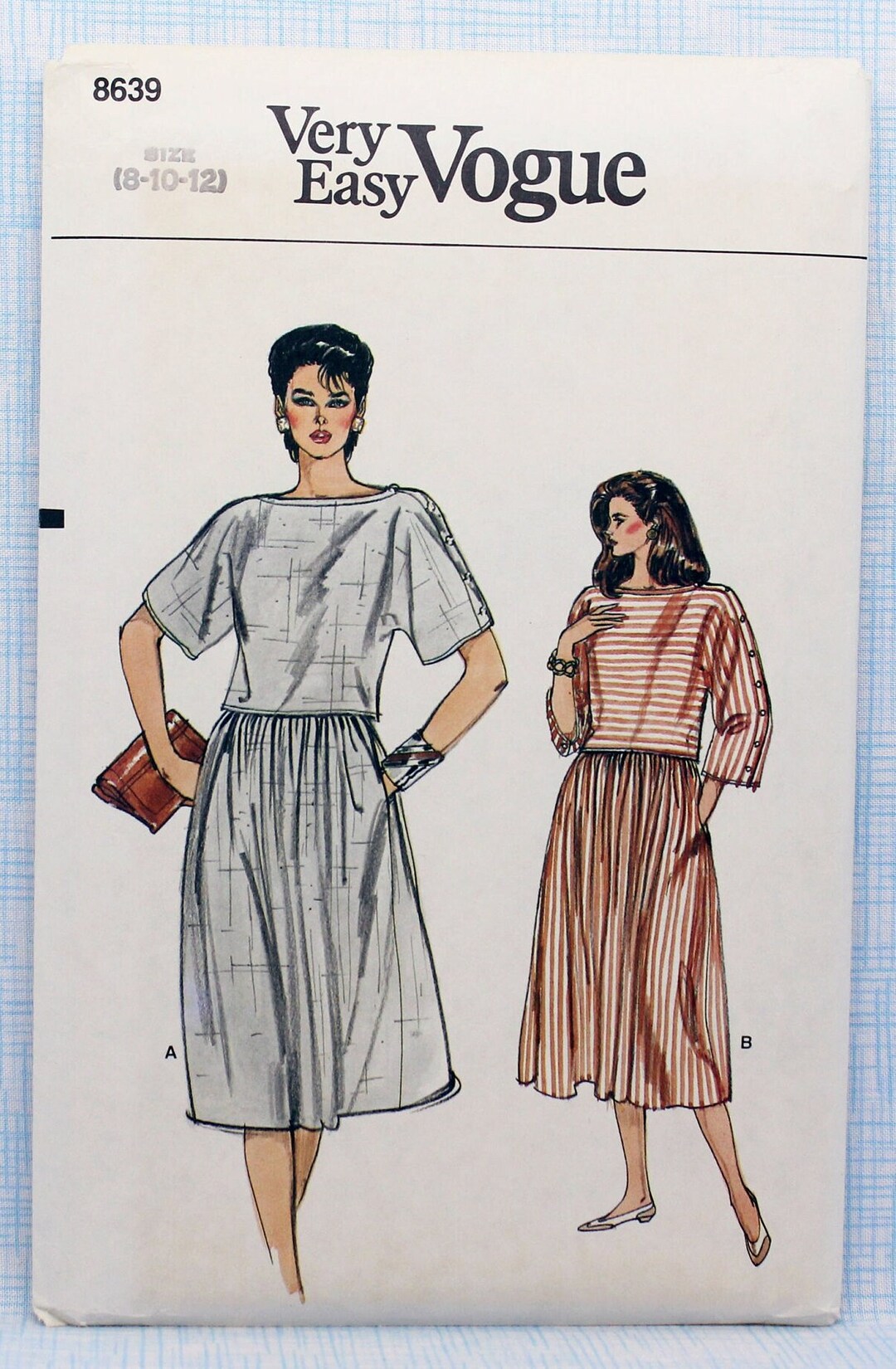 Vogue Sewing Pattern 8639, Misses' Loose-fitting Top and Dirndl Skirt ...
