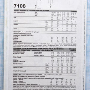 Simplicity Sewing Pattern 7108 Misses' Easy Jumper and - Etsy
