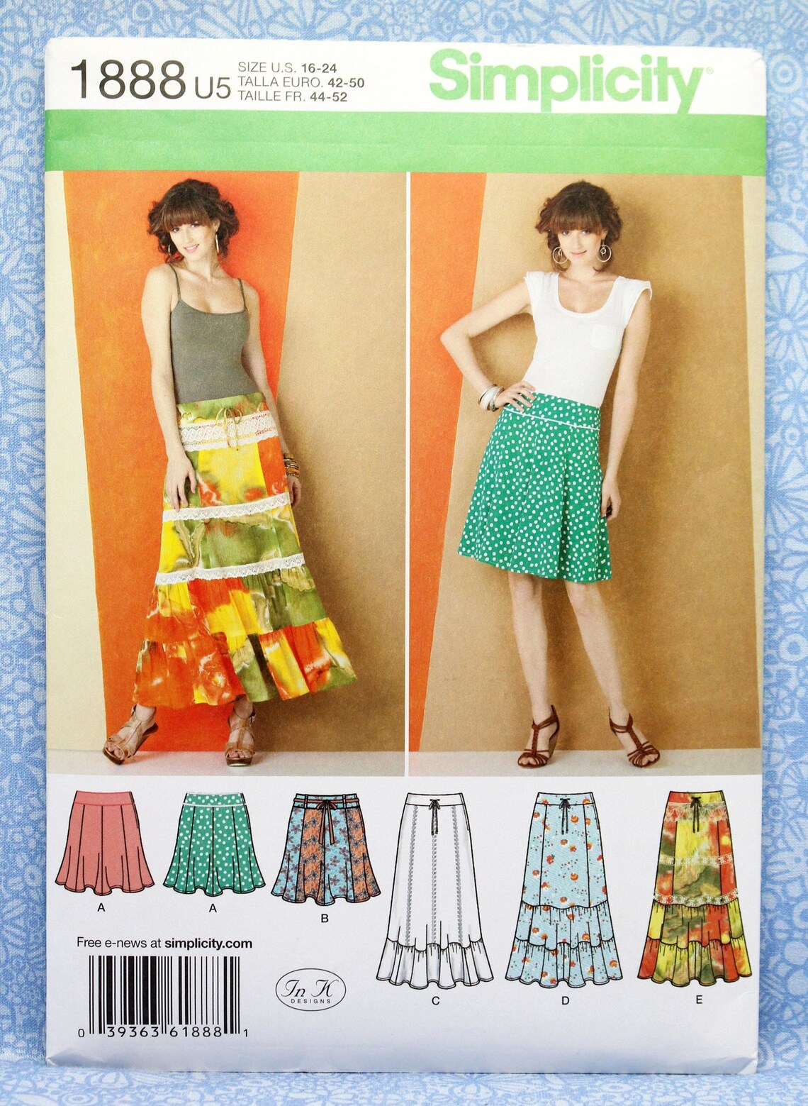 Simplicity Sewing Pattern 1888, Misses' Ruffled and Gored Skirts With ...