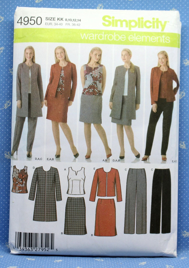 Simplicity Sewing Pattern 4950 Misses' Pants Skirt Top - Etsy