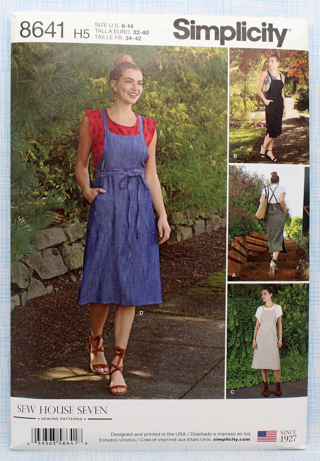 Simplicity Sewing Pattern 8641, Misses' Jumpers With Bodice and Skirt ...