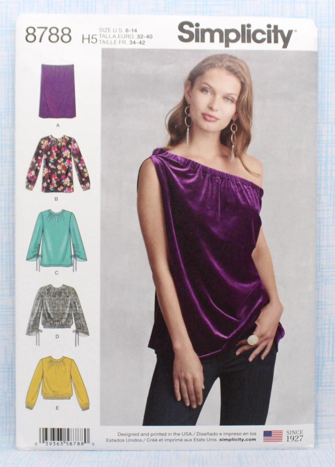 Simplicity Sewing Pattern 8788, Misses' Pullover Top With Sleeve ...