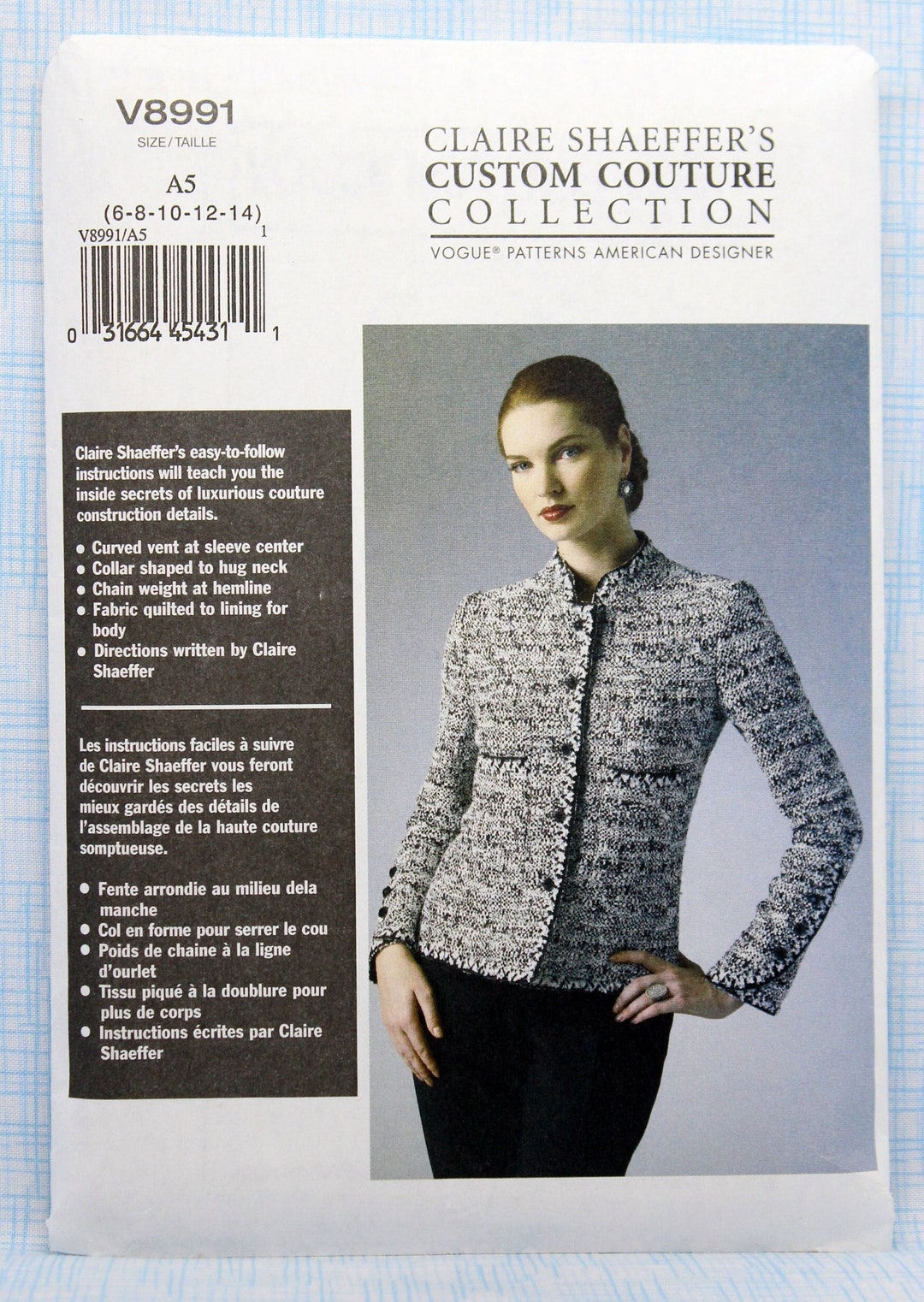 Vogue Sewing Pattern 8991 Misses'/miss Petite Semi-fitted - Etsy